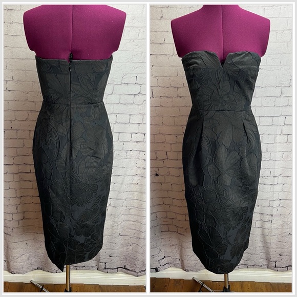 J. Crew | Dresses | J Crew Collection Strapless Sheath Dress In Leaflet ...